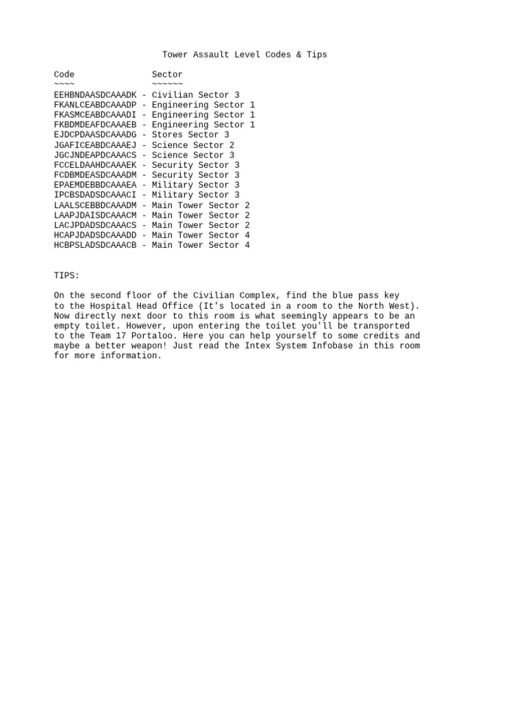 Alien Breed - Tower Assault (OCS & AGA) | PDF