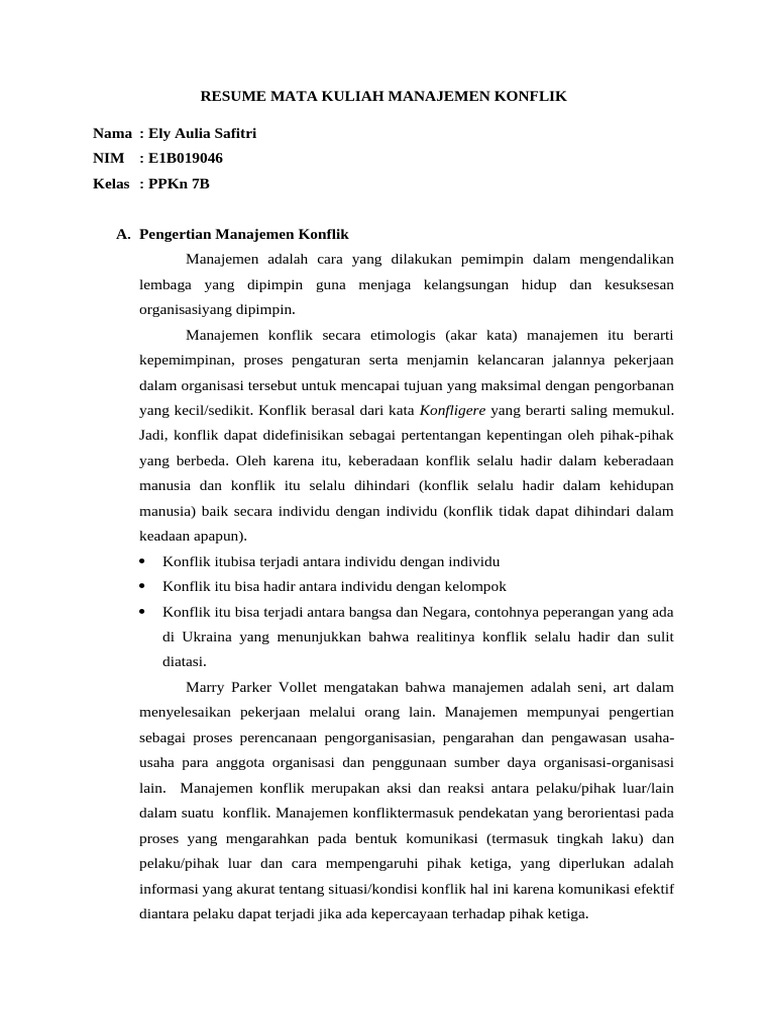 Resume Mata Kuliah Konversi | PDF