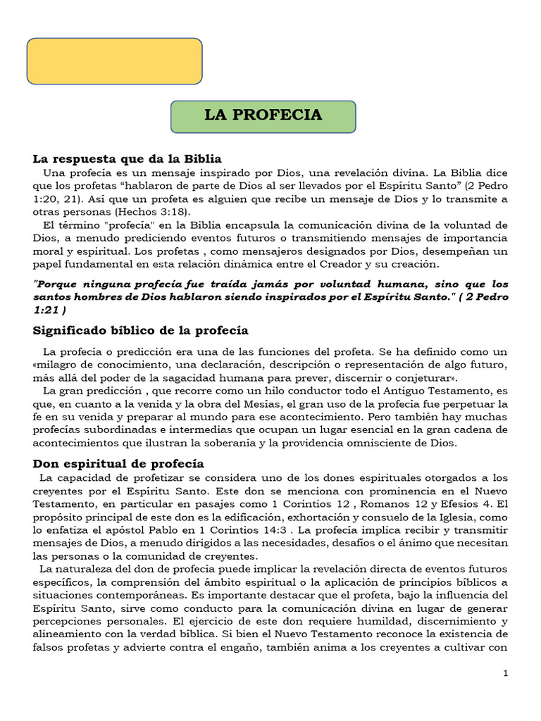 Significado y función de la profecía bíblica | PDF | Elijah | Profecía