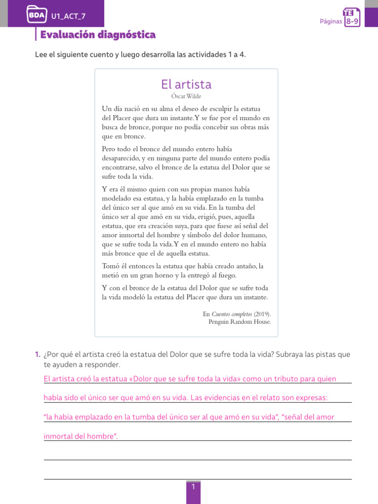 U1 Act 7 Sol | PDF | Amor