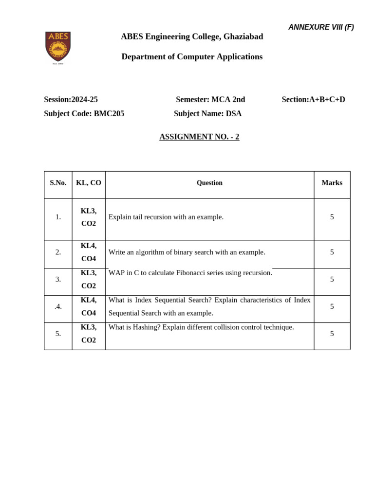 Assignment 2 Dsaa | PDF