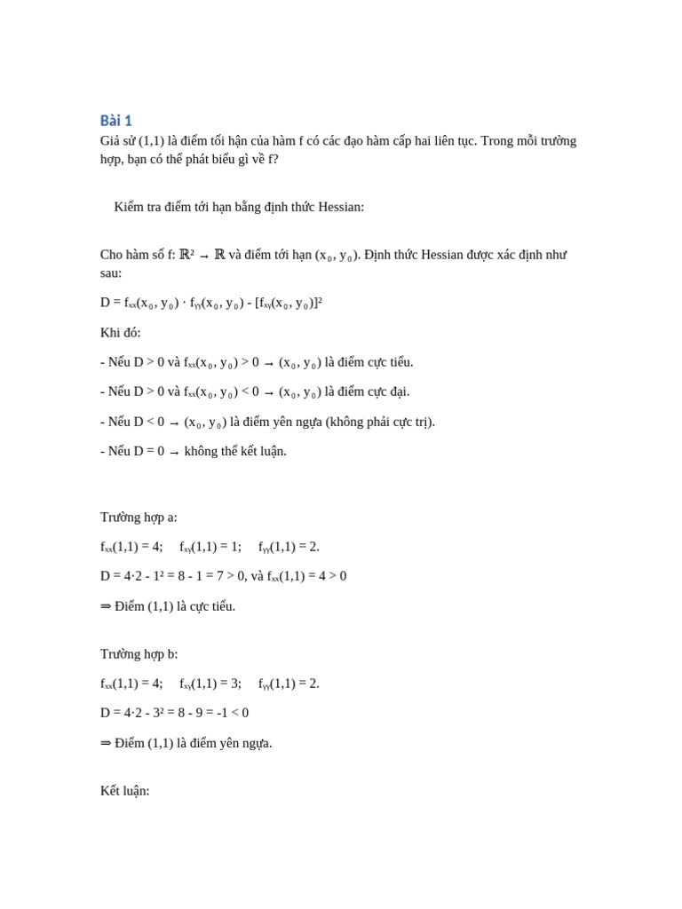 Bai 1 Hessian Full | PDF