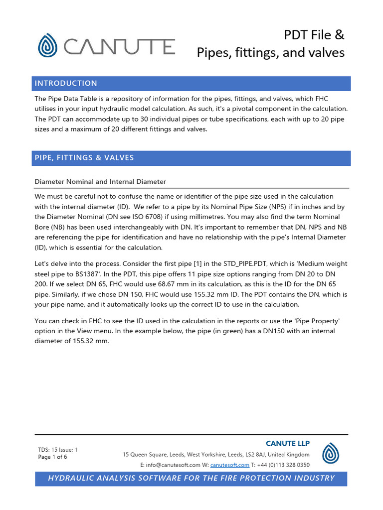 TDS15 - PDT Files - Pipes, Fittings and Valves | PDF | Pipe (Fluid Conveyance) | Plumbing