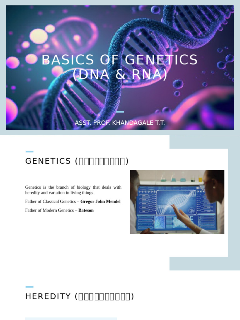 Genetics Basics: DNA, RNA, and Heredity | PDF