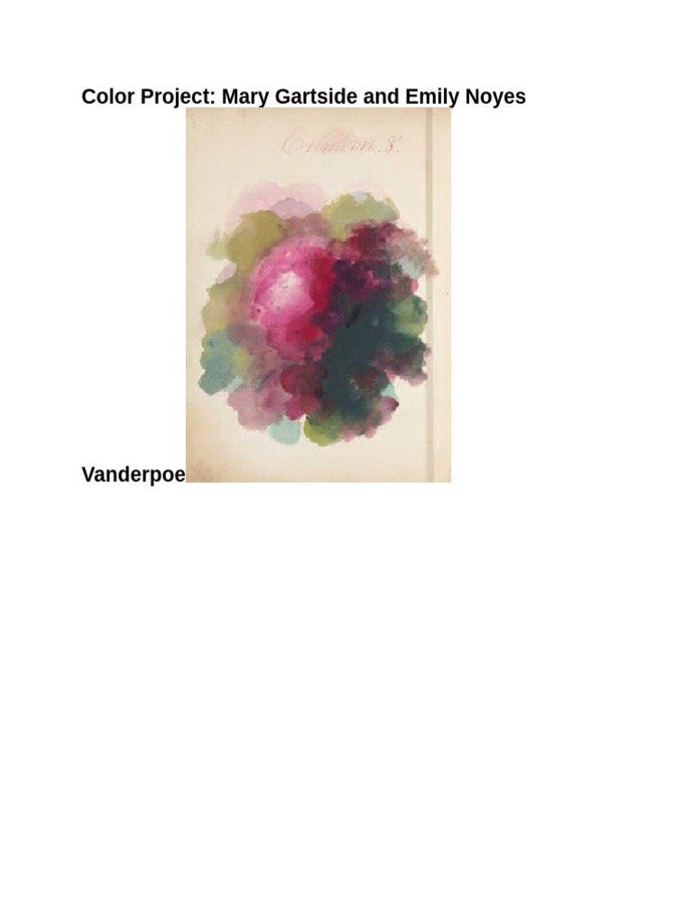 Analyzing Color: Gartside & Vanderpoel | PDF | Color | Electromagnetic ...