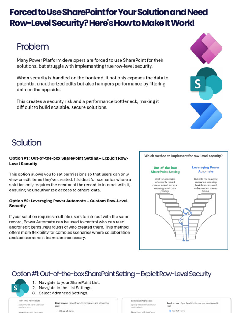 SharePoint Row Level Security | PDF | Share Point | Information Science