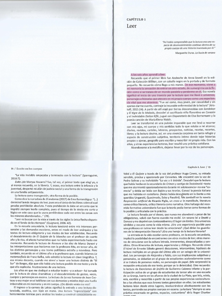 Sardi Escrito en Los Cuerpos (Caps 1-2) | PDF