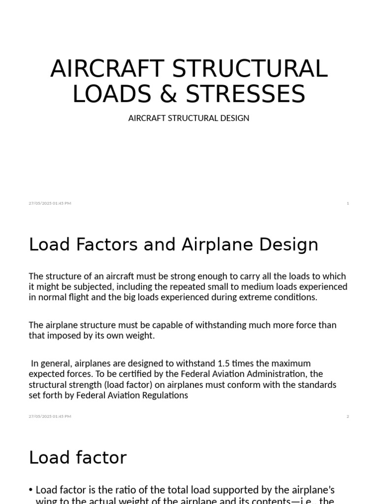 Aircraft Structural Loads & Stresses | PDF | Stress (Mechanics ...