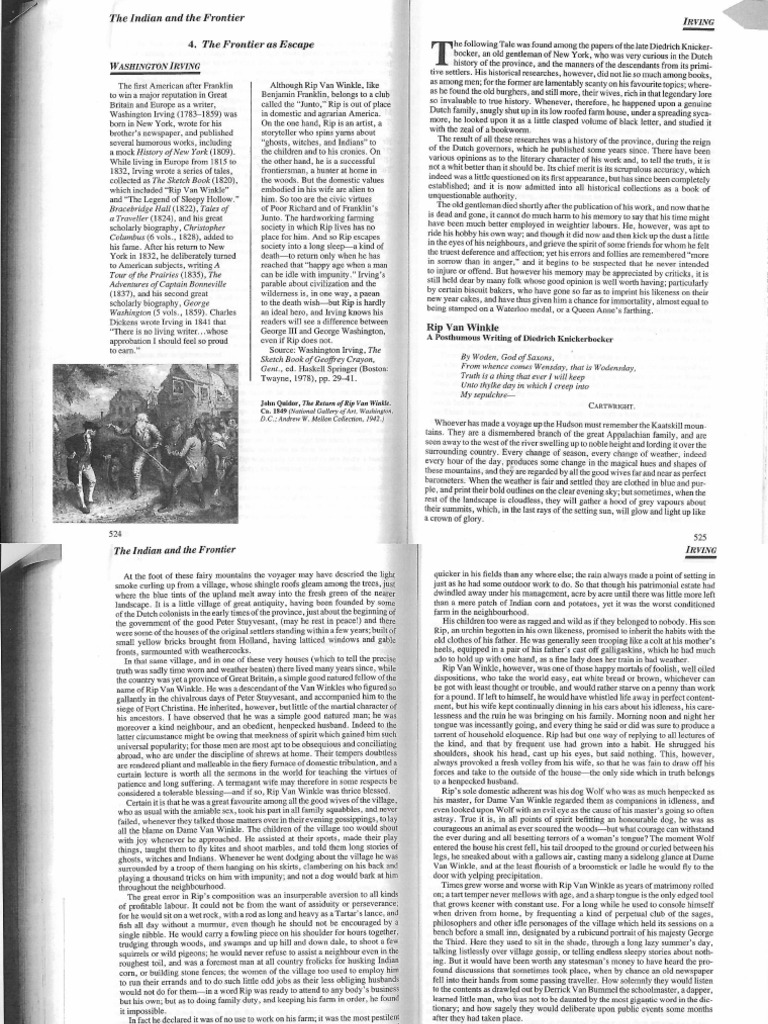 Washington Irving - Rip Van Winkle | PDF