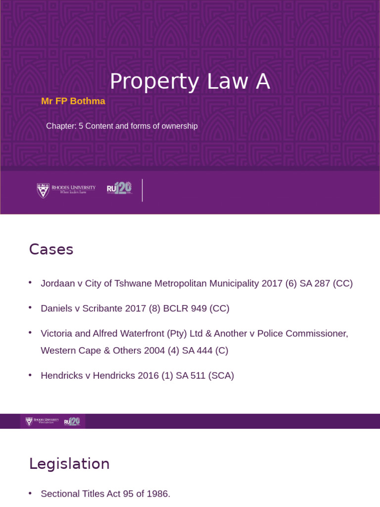 Chapter 5 Property A | PDF | Property | Ownership