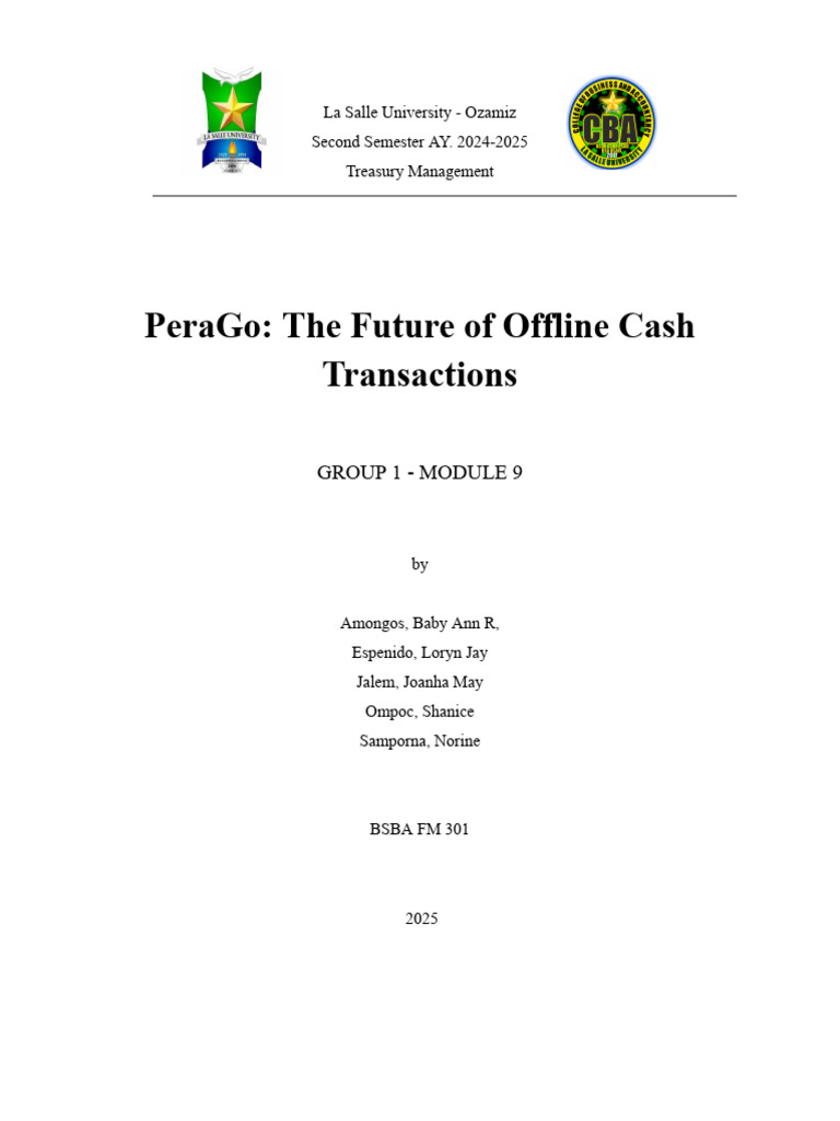 PeraGo: Innovating Offline Cash Transactions | PDF | Investing ...