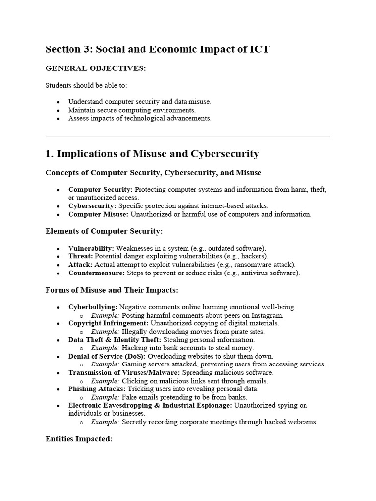 ICT's Social and Economic Impacts | PDF | Security | Computer Security