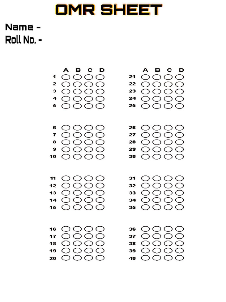 Blank OMR Sheet by Mohd Salman | PDF