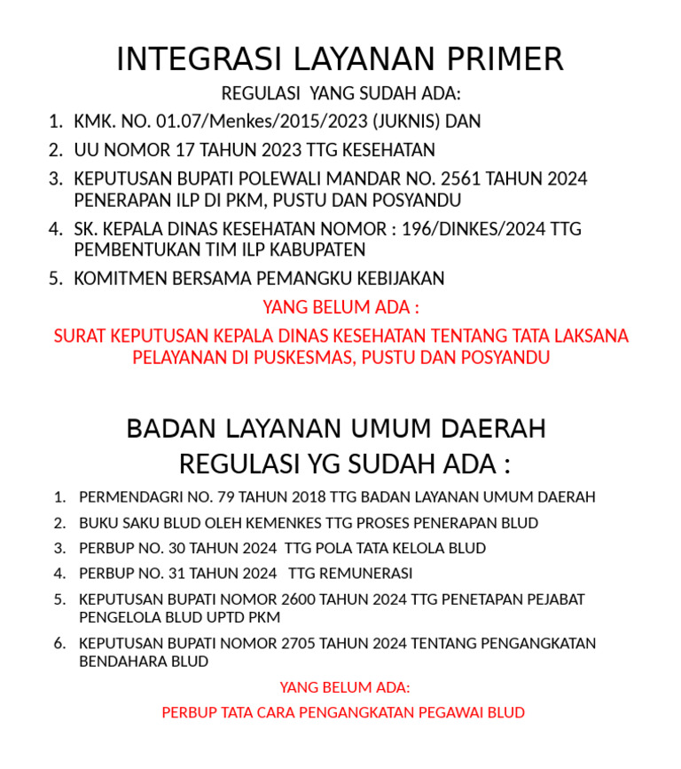 KUMPULAN REGULASI ILP DAN BLUD | PDF