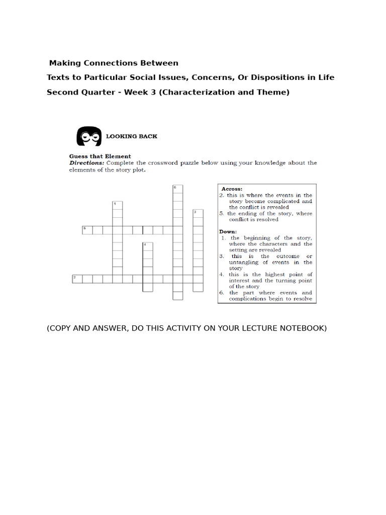 Making Connections Between (WK3) | PDF