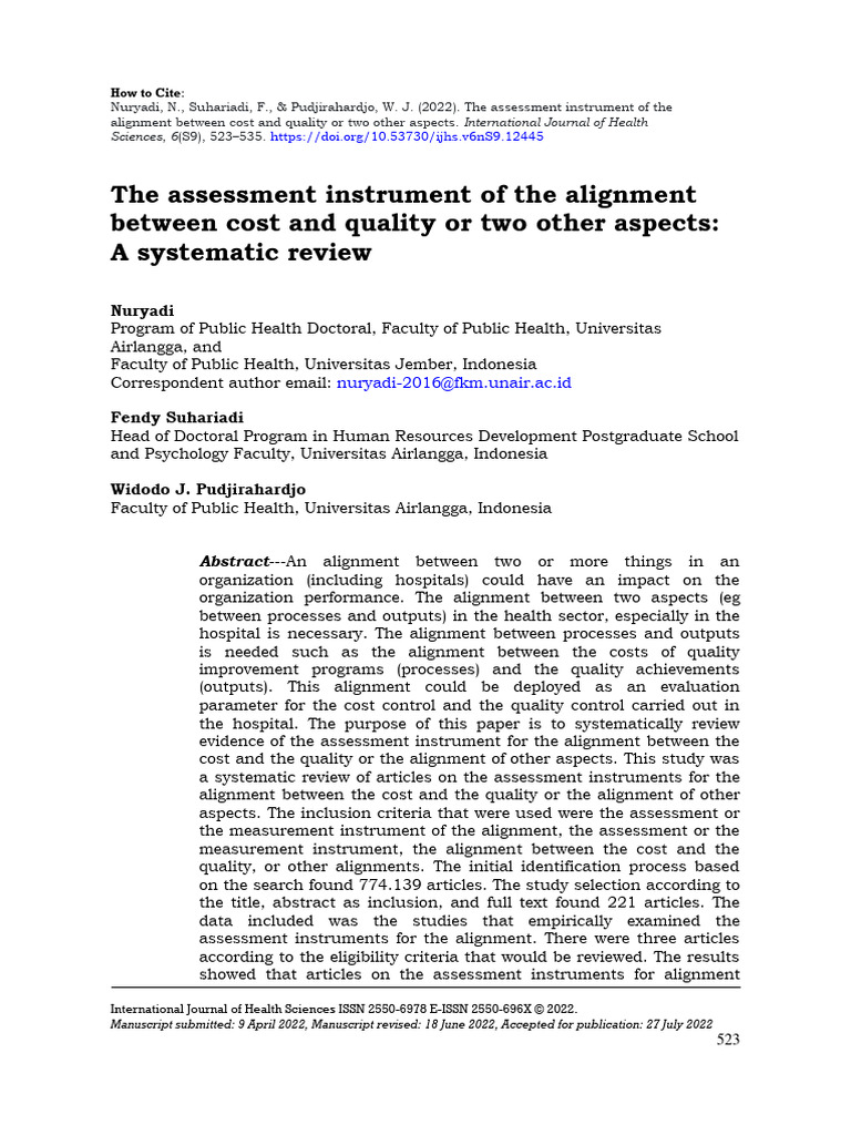 Assessment Instrument of The Alignment B | PDF | Strategic Management ...