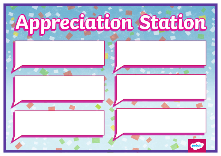 T TP 1659341508 Appreciation Station Display Poster - Ver - 1 | PDF