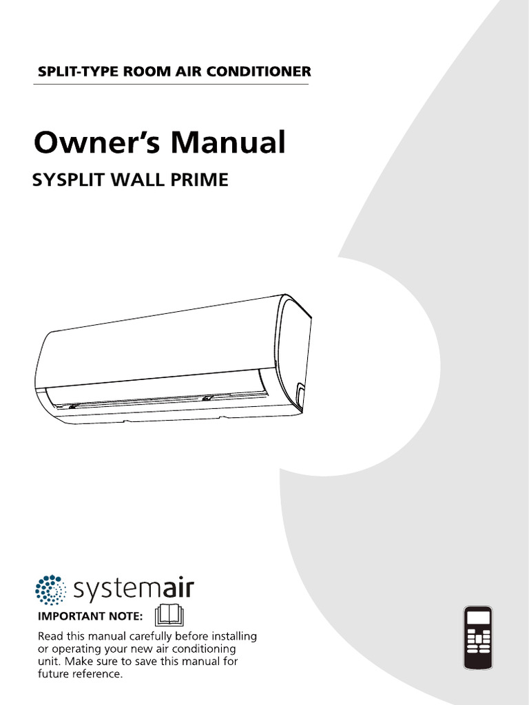 Sysplit Wall Prime User S Manual en | PDF | Air Conditioning | Fires