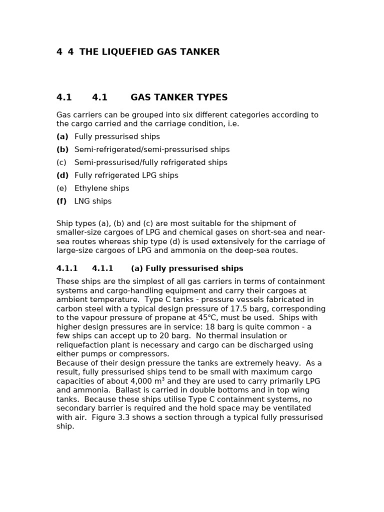 The Liquefied Gas Tanker | PDF | Gases