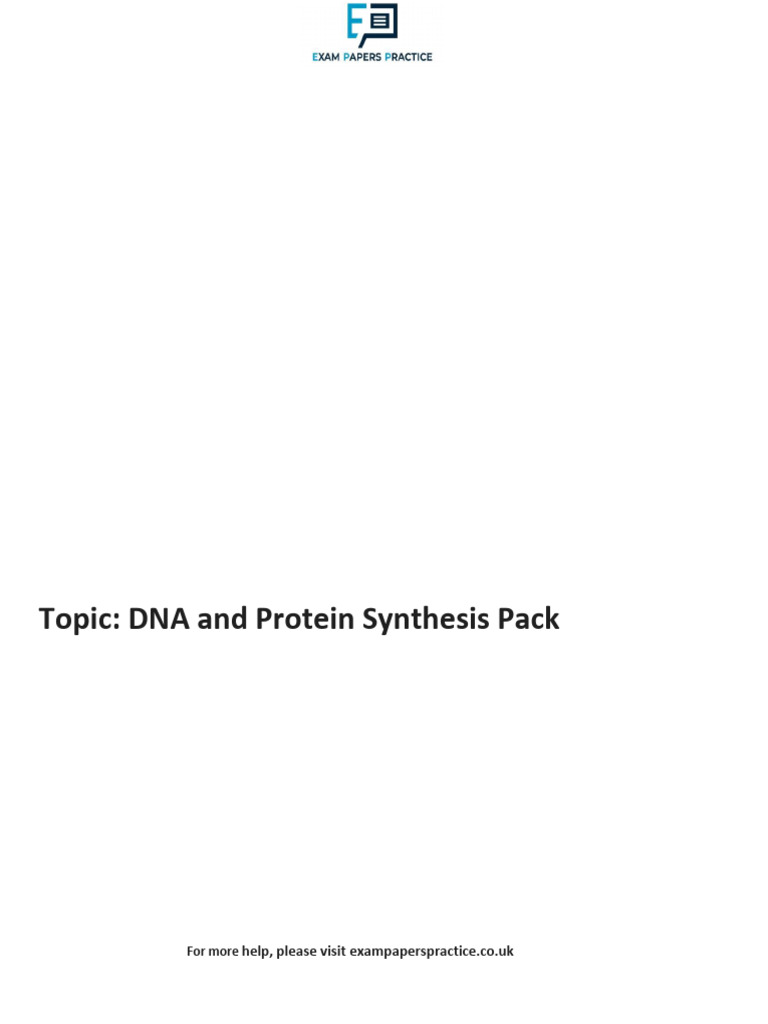 DNA and Protein Synthesis Practice Questions | PDF | Messenger Rna ...