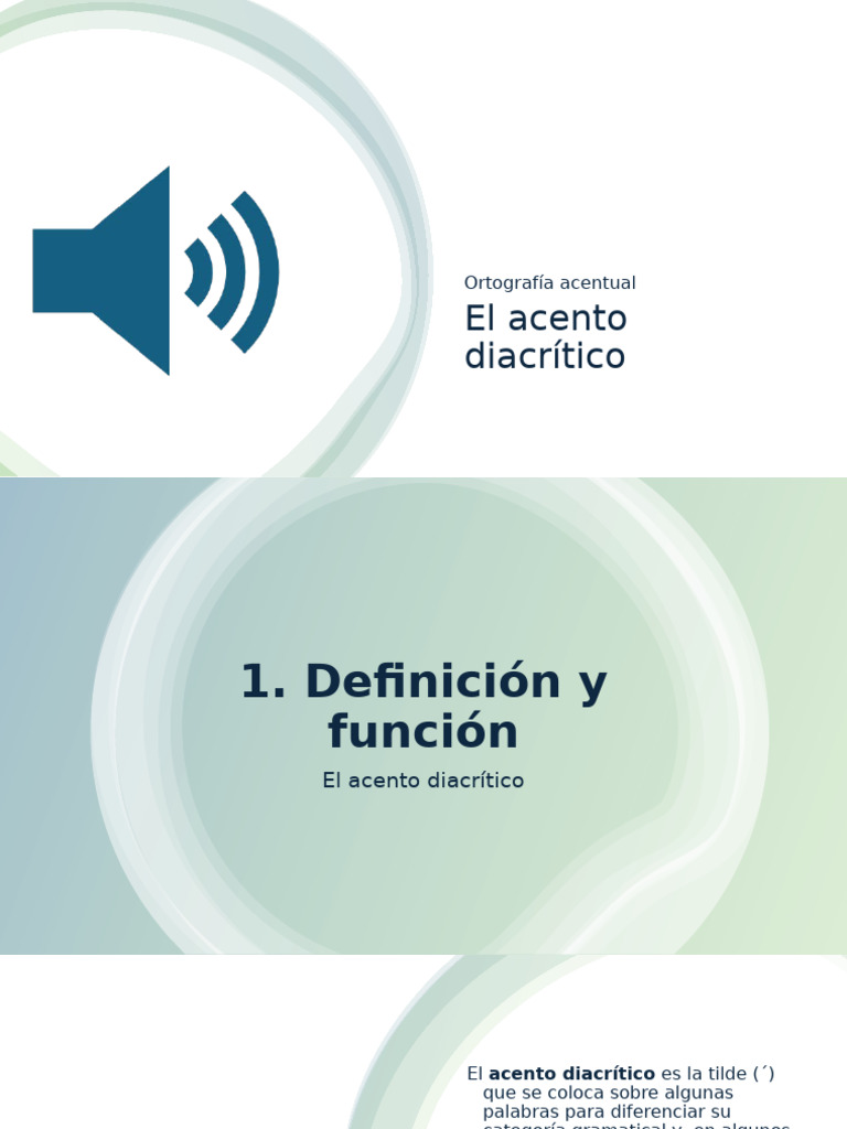 El Acento Diacrítico | PDF | Palabra | Pronombre