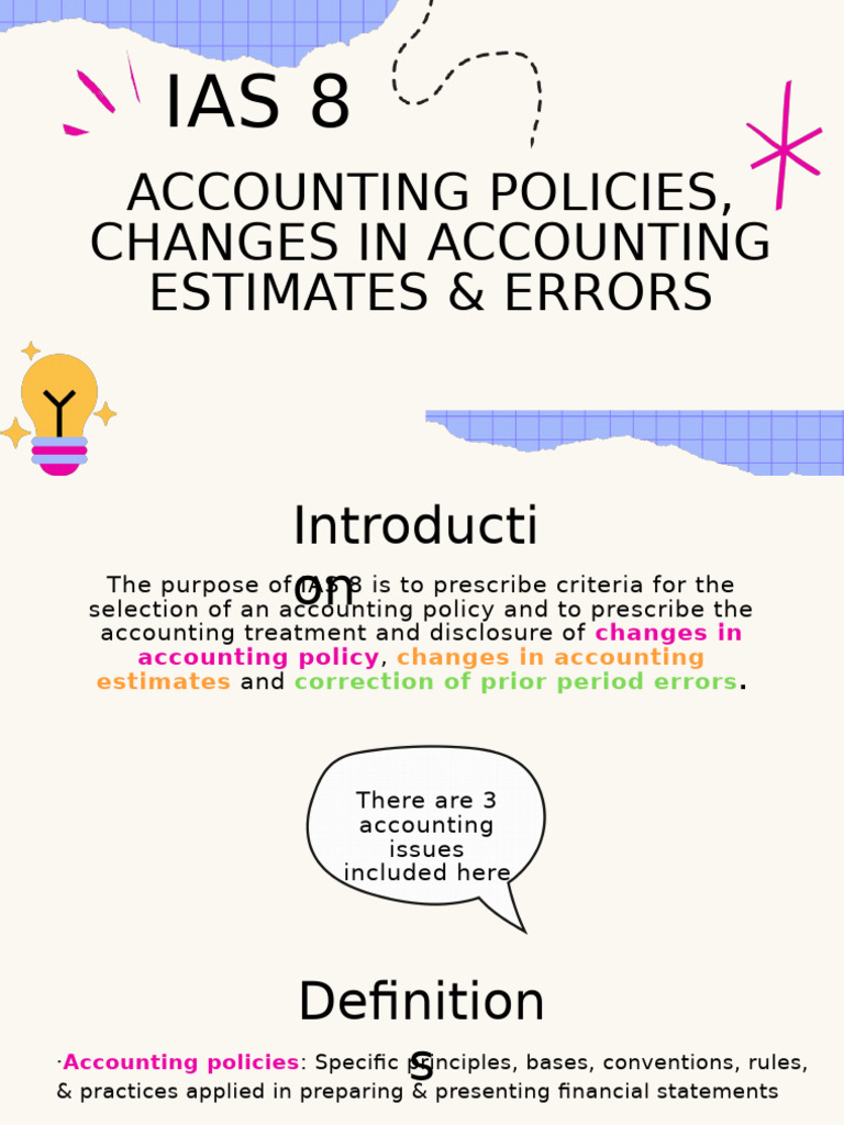 IAS 8 Changes in AP, Estimates Errors - Final | PDF | Business ...