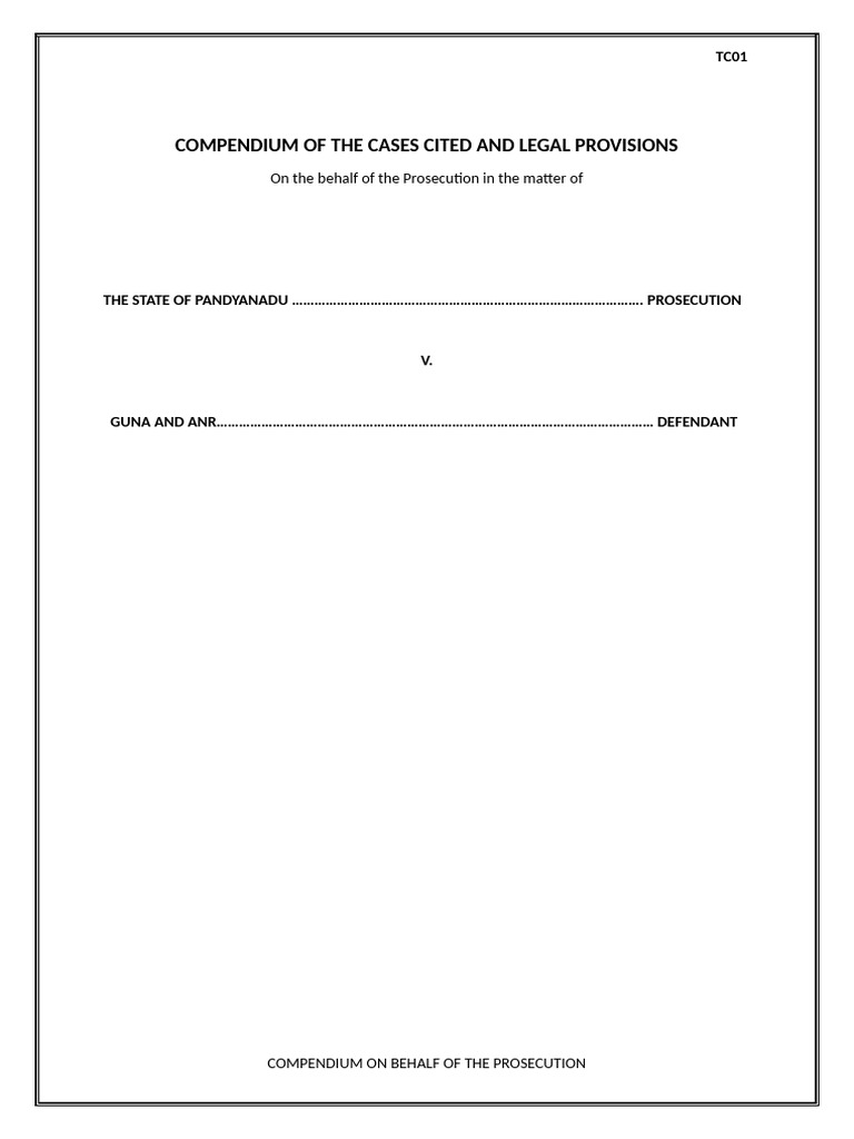 Compendium of The Cases Cited and Legal Provisions | PDF | Assault | Murder