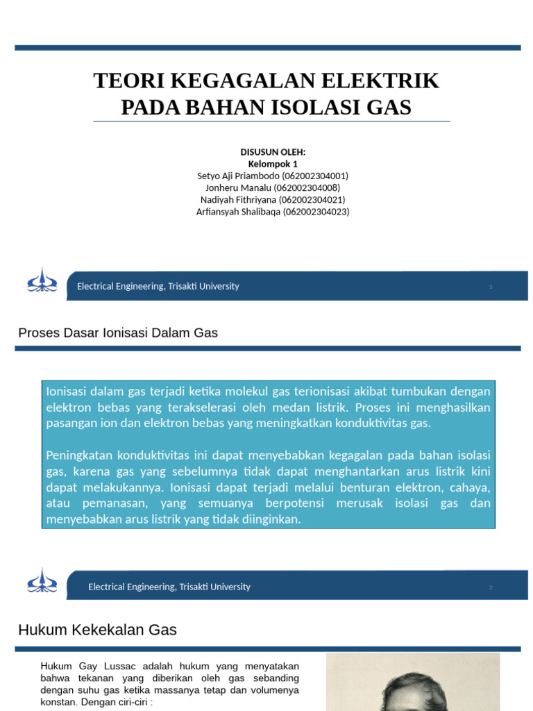 Teori Kegagalan Elektrik Pada Bahan Isolasi Gas | PDF