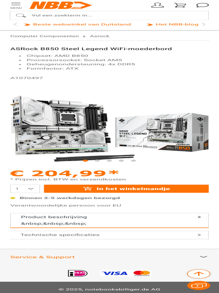 ASRock B850 Steel Legend WiFi-moederbord NBB - Com - Elektronica Koop Je Bij | PDF
