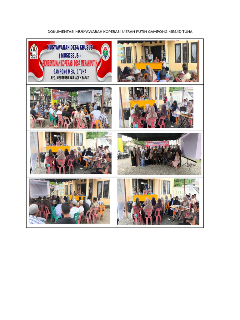 Dokumentasi Musdes Dan Surat | PDF