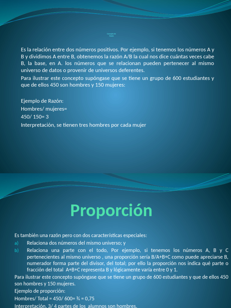 Presentación Razones Proporciones y Porcentajes | PDF | Porcentaje ...