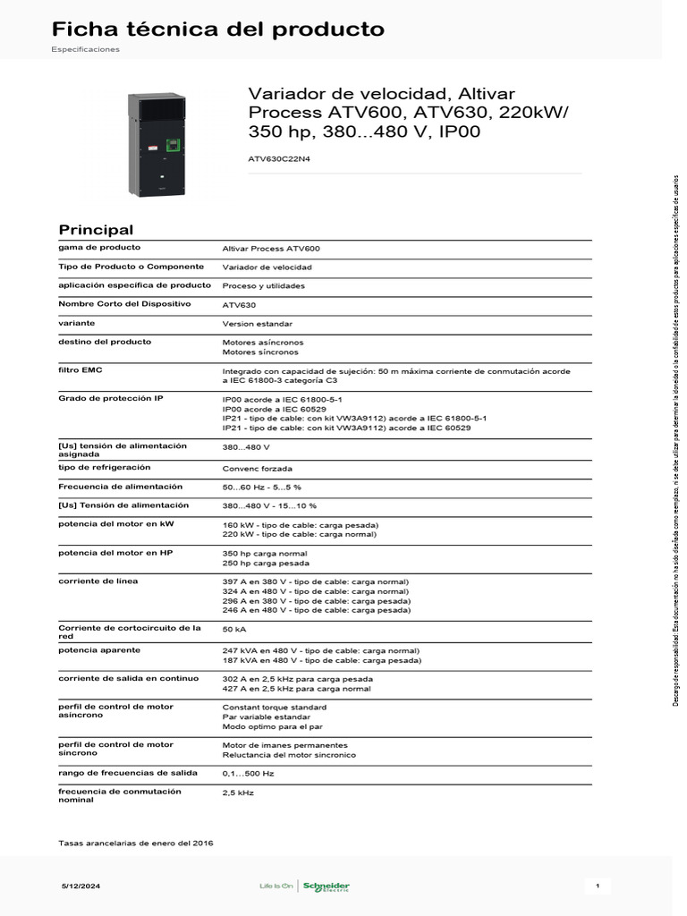 Schneider Electric_Altivar-Process-ATV600_ATV630C22N4 | PDF | Relé ...