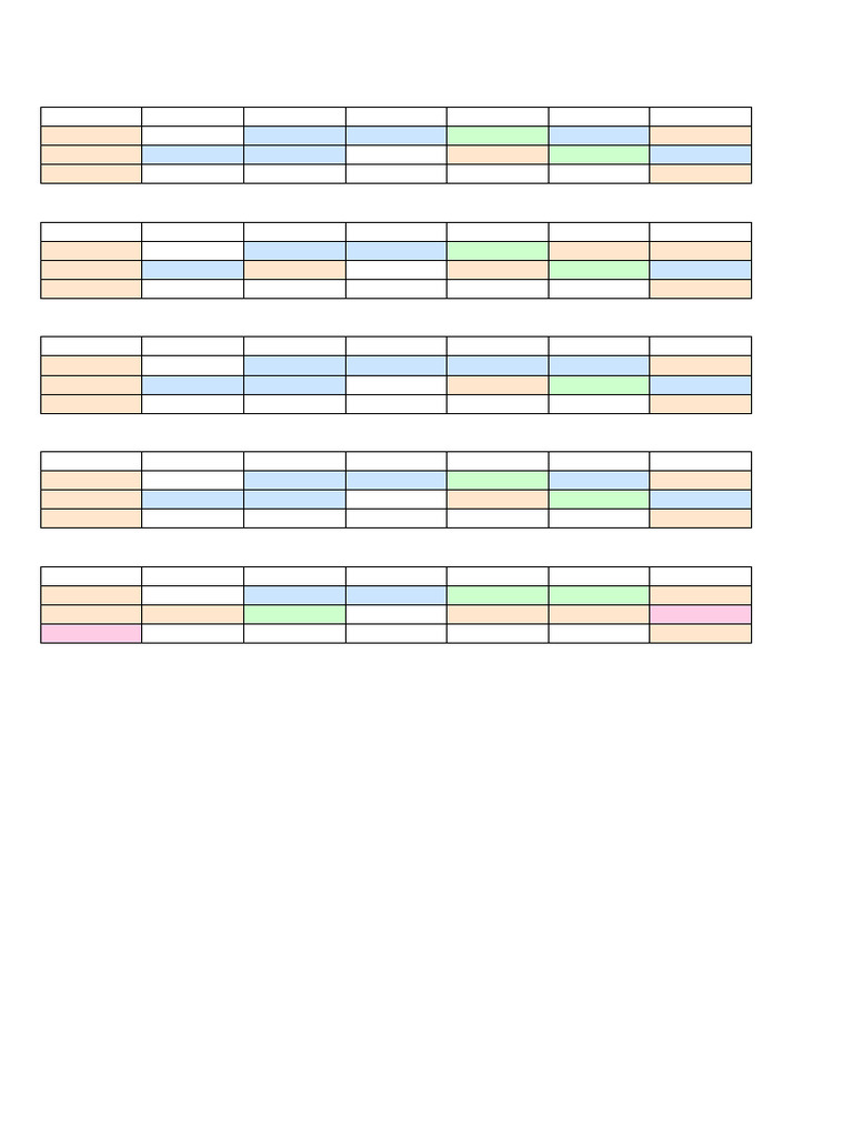 EVPC102 5week Varied ColorCoded Compact SmallerFont Calendar | PDF