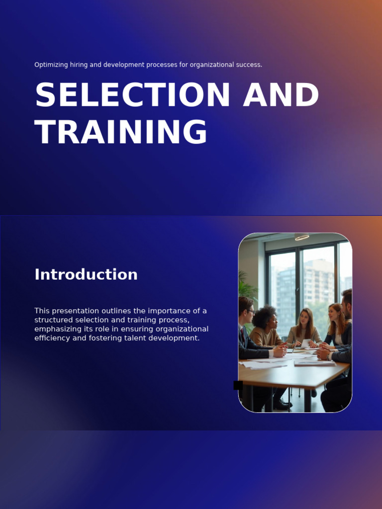 Selection and Training | PDF | Recruitment | Evaluation