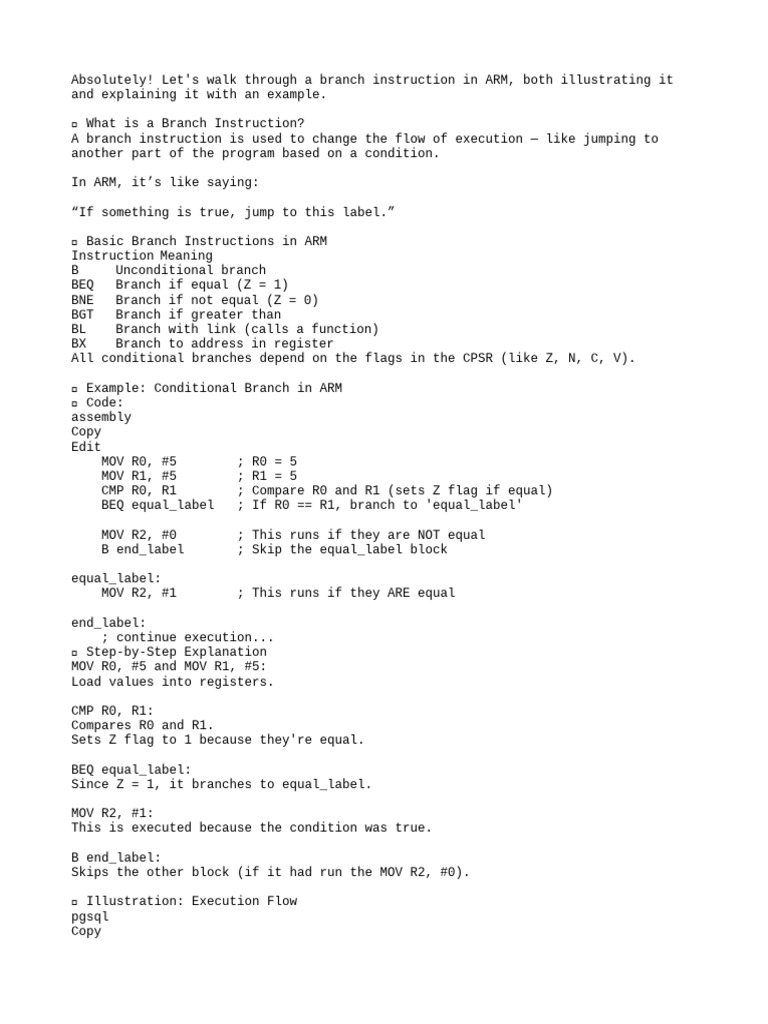 Branch Instructions | PDF