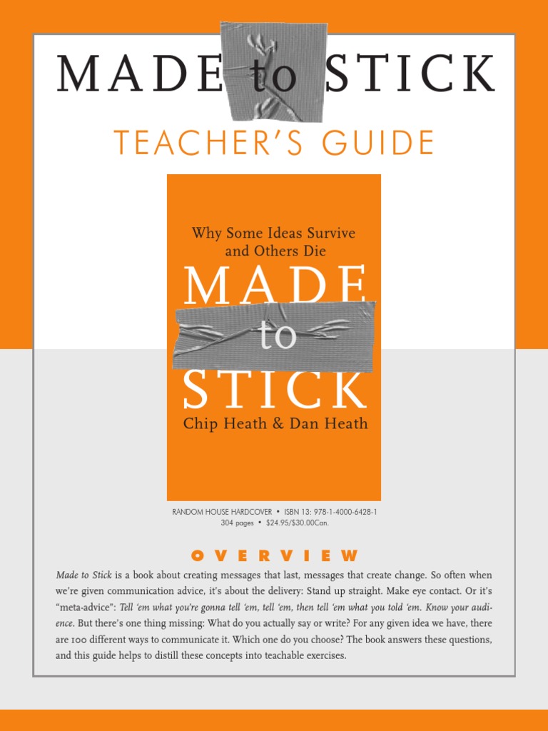 Made To Stick - Teacher Guide | PDF | Individualism | Curiosity