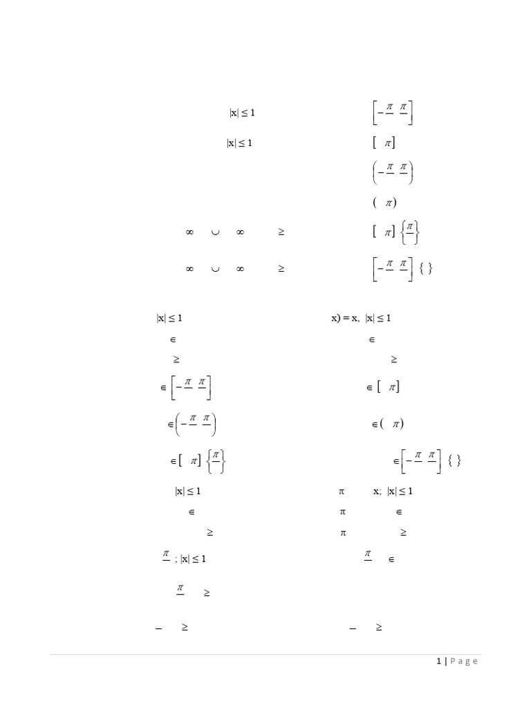 Inverse Trigonometry Functions PDF | PDF | Geometry | Functions And ...