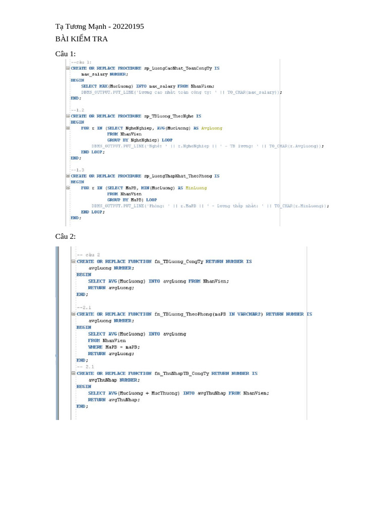 BÀI KIỂM TRA | PDF