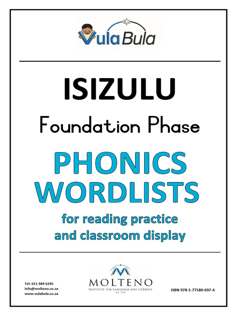 Isizulu Phonics Word Lists | PDF | Reading (Process) | Writing