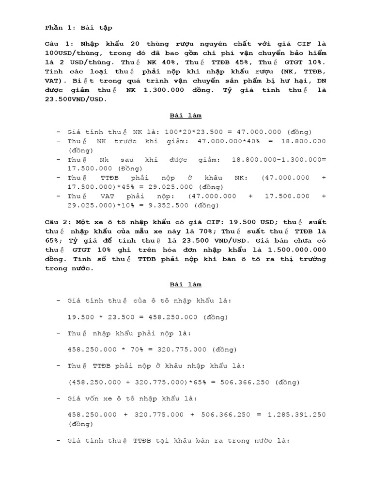 TTCK + THUẾ + TCQT | PDF