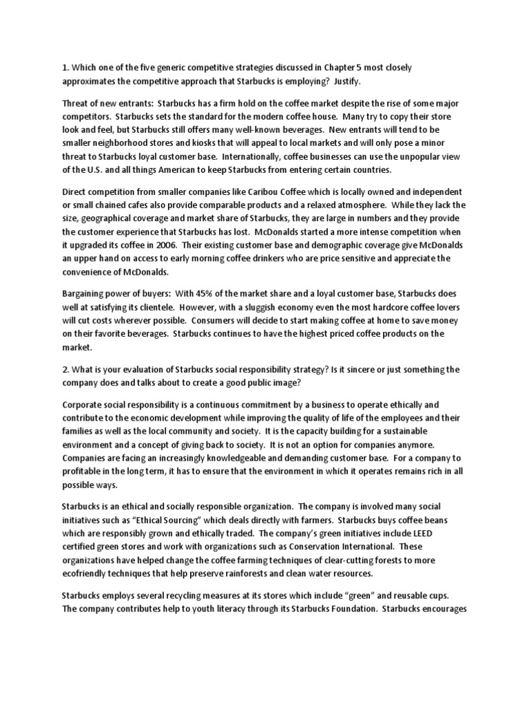 Case #23 Starbucks | PDF | Starbucks | Corporate Social Responsibility