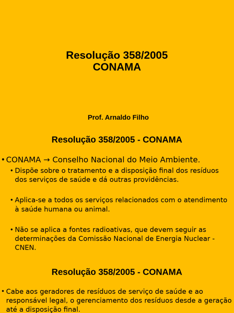 Resolução 358/2005 do CONAMA sobre RSS | PDF | Desperdício | Aterro