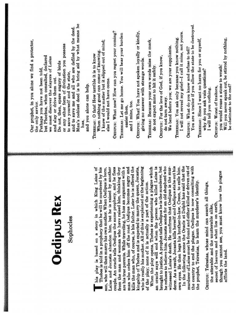 Oedipus Teiresias Scene | PDF