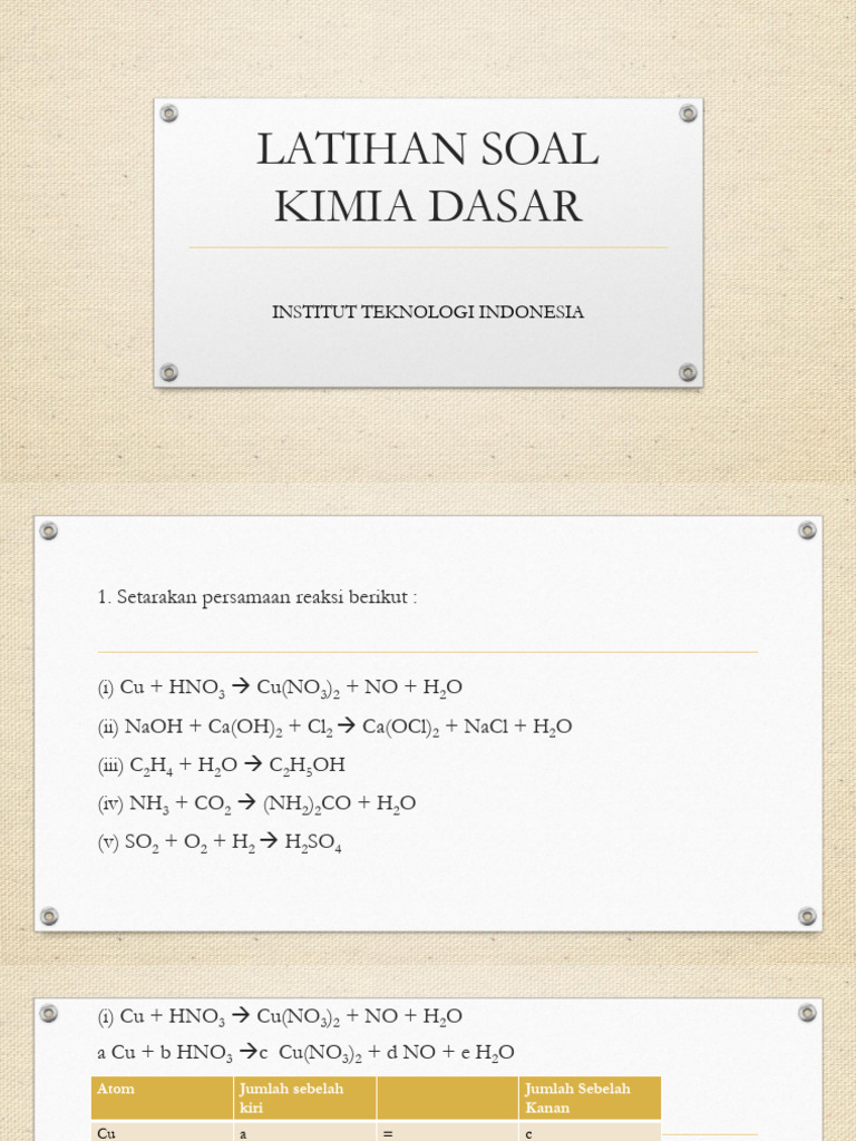 Latihan Soal Kimdas | PDF