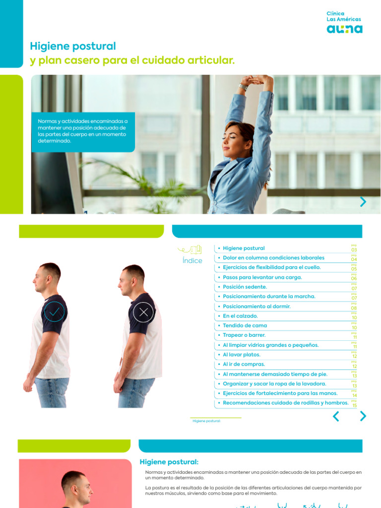 higiene postural | PDF | Almohada | Dolor lumbar
