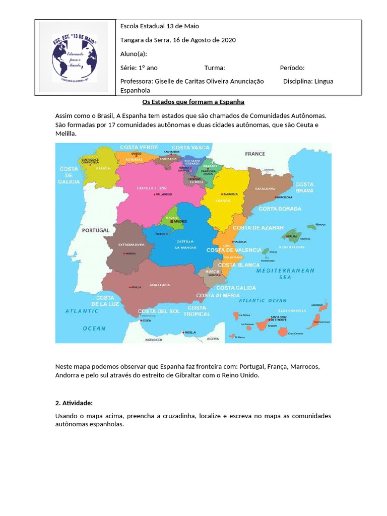 Apostila 1anos Outubro2020 | PDF | Plural | Verbo