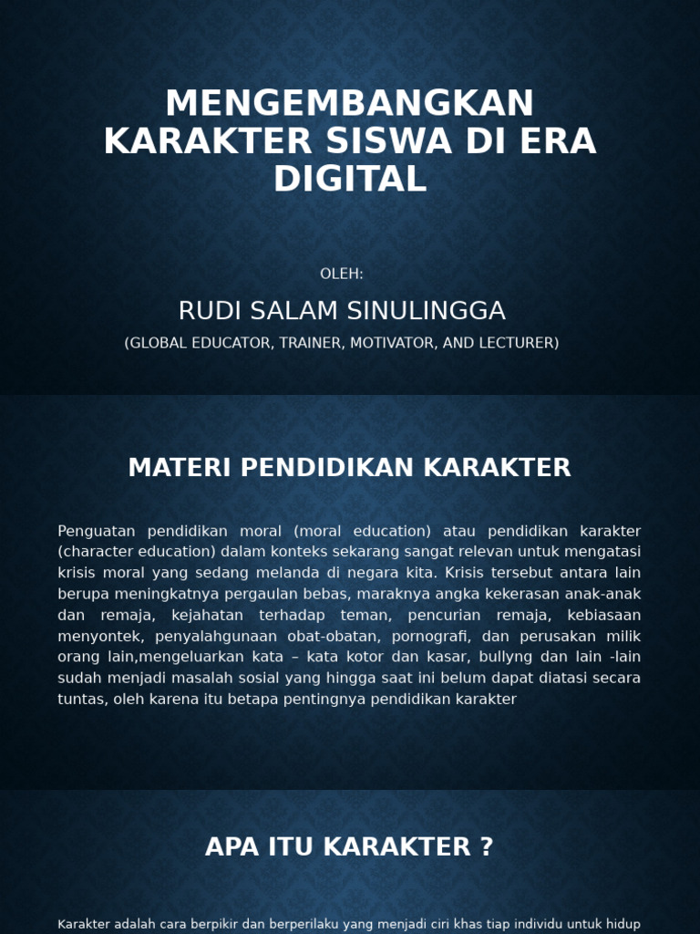 Pendidikan Karakter | PDF