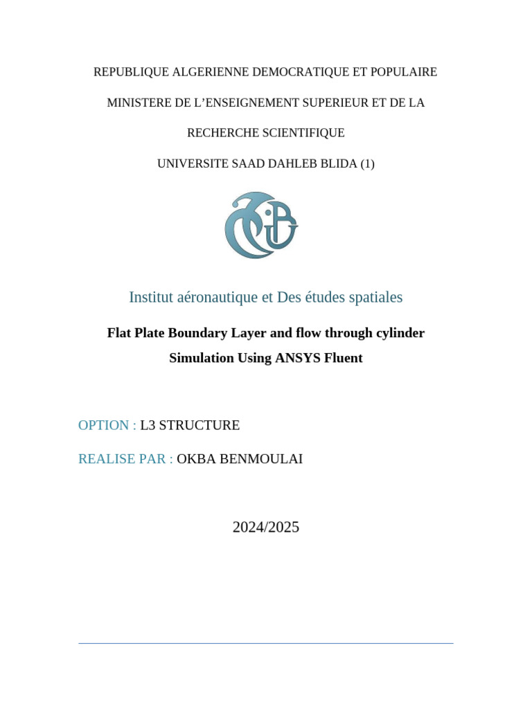 Flat Plate Boundary Layer ANSYS Report | PDF | Boundary Layer | Fluid Dynamics