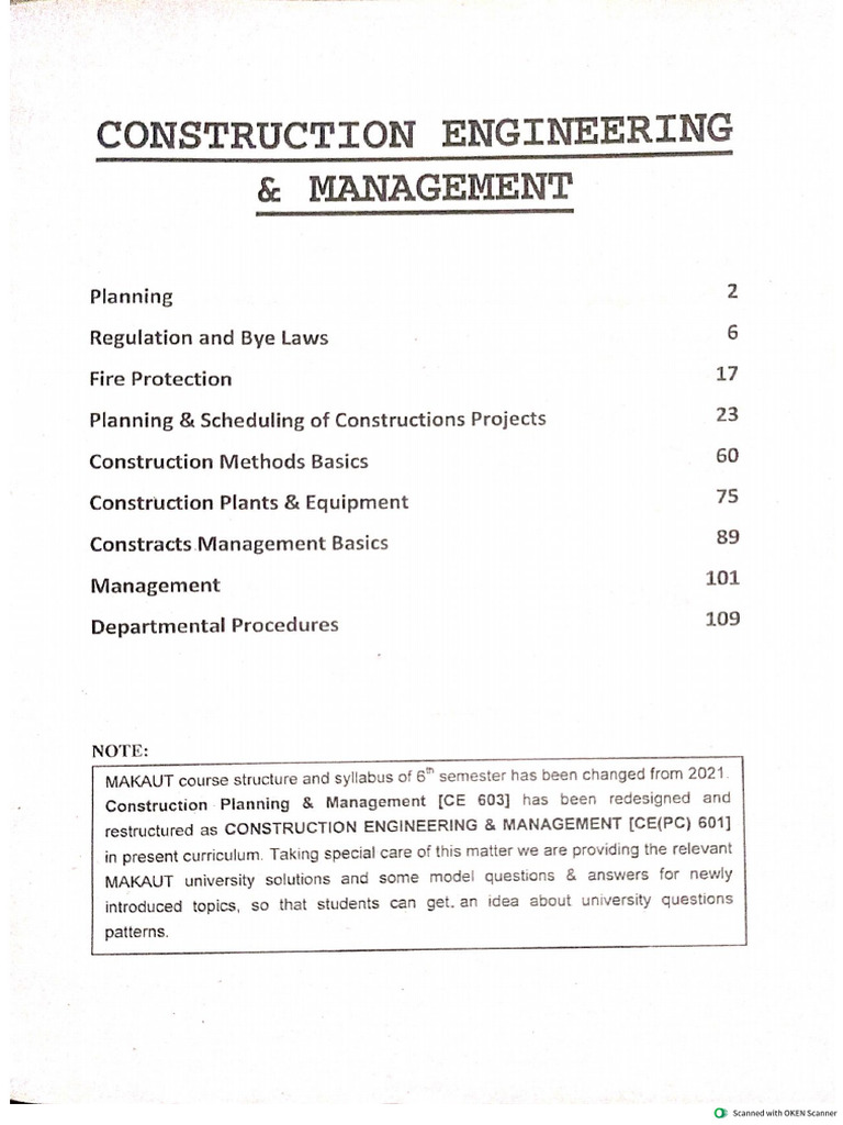 Construction Engineering & Management | PDF