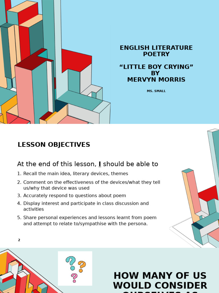 Analyzing "Little Boy Crying" Poem | PDF | Poetry